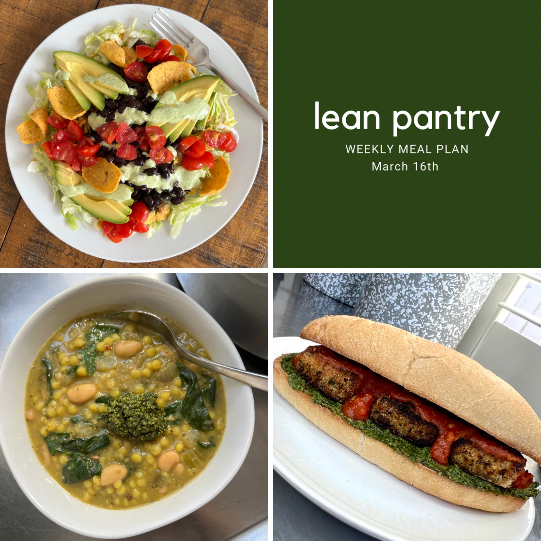 Weekly Meal Plan | March 16th – Radiate Food Vibes